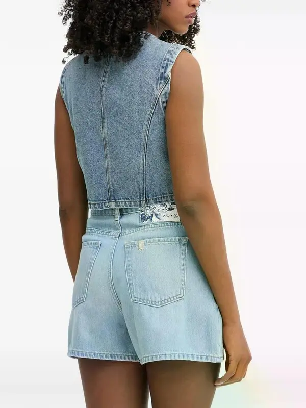 MORGAN Cropped Denim Gilet