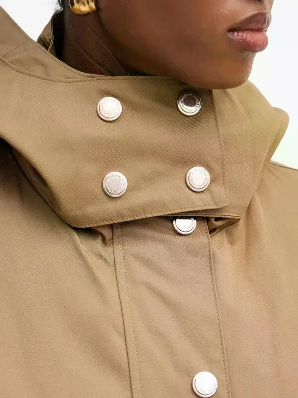 MORGAN Hooded Press-stud Jacket