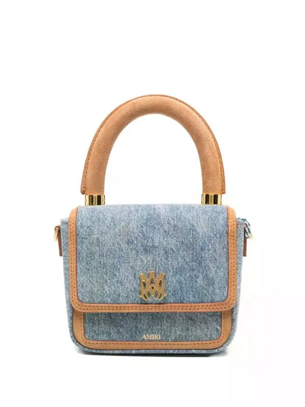 Amiri Ma Logo Denim Tote Bag - Blue