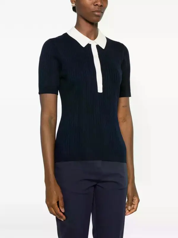 Gant Ribbed Knit Polo Shirt