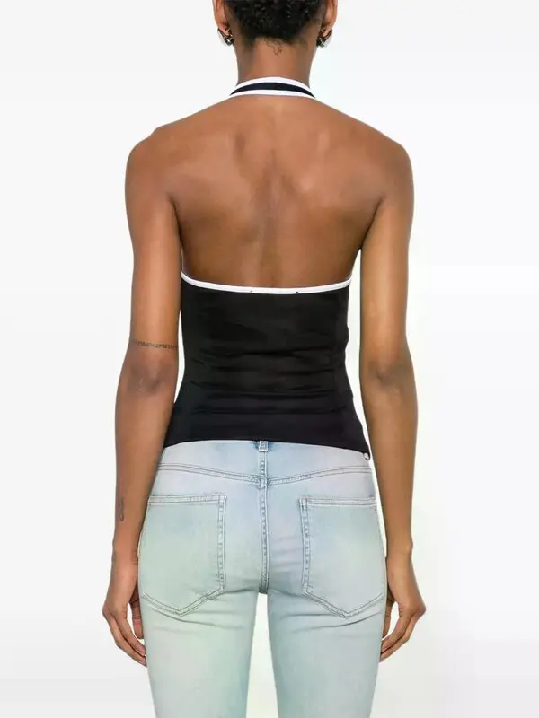 Amiri Logo-embroidered Halterneck Tank Top