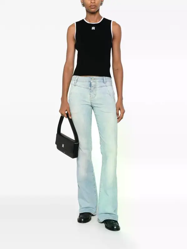 Amiri Logo Embroidered Ribbed Knit Tank Top