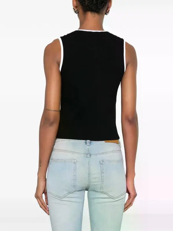 Amiri Logo Embroidered Ribbed Knit Tank Top
