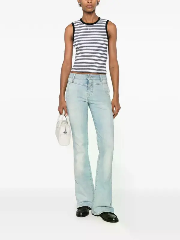 Amiri Striped Ribbed-knit Tank Top