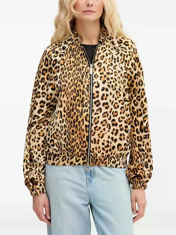 LOLA CASADEMUNT Leopard-print Bomber Jacket