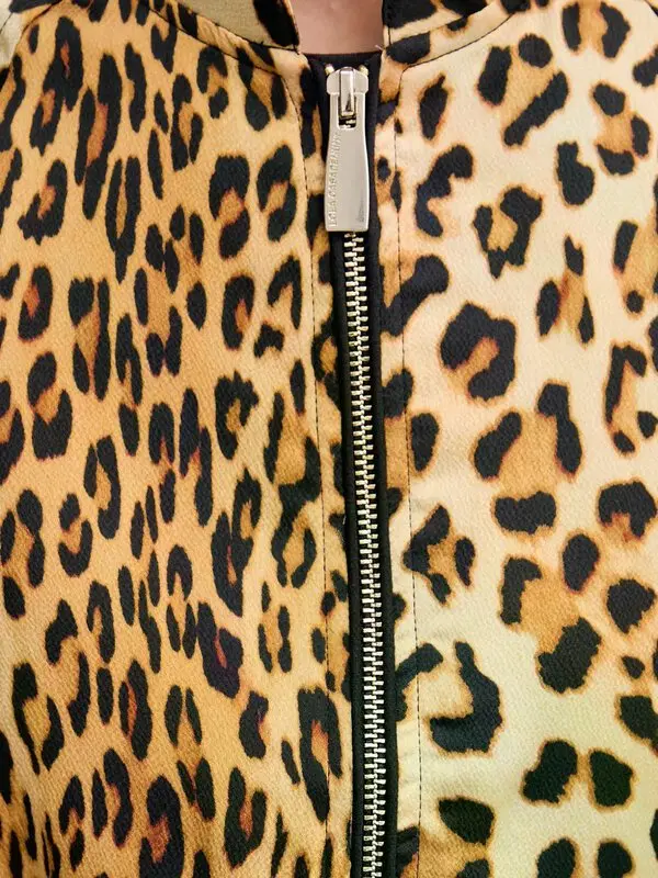 LOLA CASADEMUNT Leopard-print Bomber Jacket