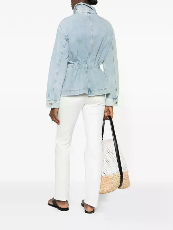 Gant Belted Button-up Denim Jacket - Blue