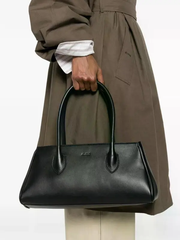 Amiri Logo Plaque Leather Tote Bag