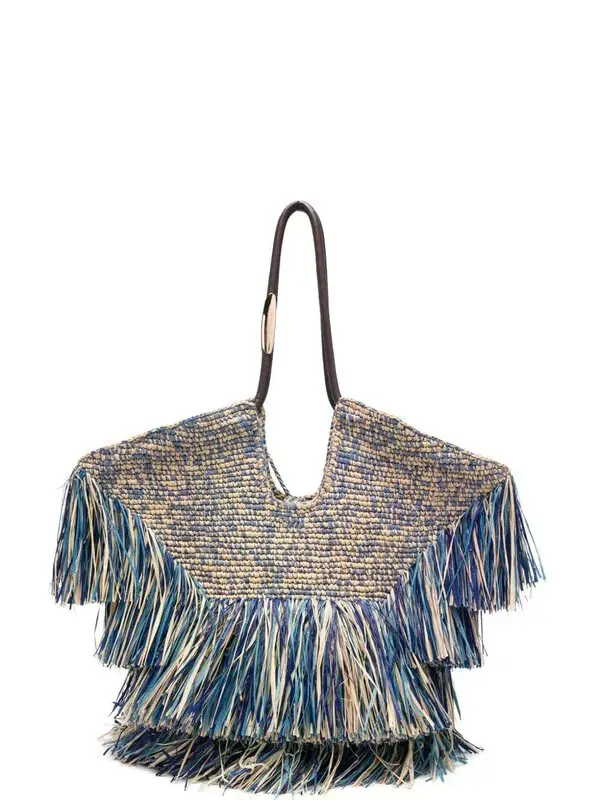 Zimmermann Medium Goldentime Fringed Tote Bag - Neutrals