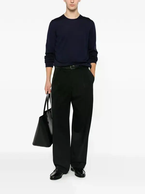 ROBERTO COLLINA Fine-knit Crew-neck Sweater