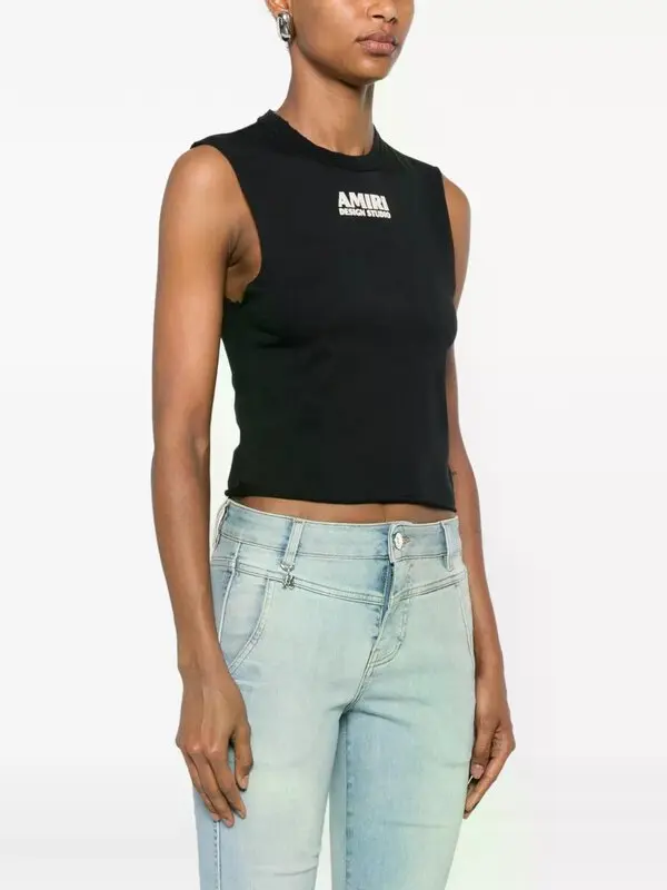 Amiri Logo Print Sleeveless Tank Top