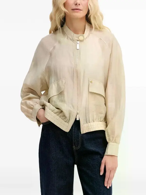 LOLA CASADEMUNT Logo Plaque Zip-up Bomber Jacket