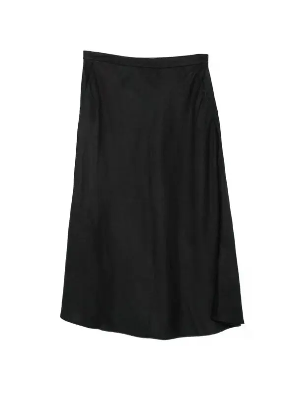 Gant A-line Midi Skirt With Side Zip - Black