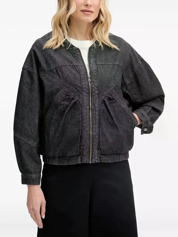 HOSS INTROPIA Erica Panelled Zip-up Jacket - Grey
