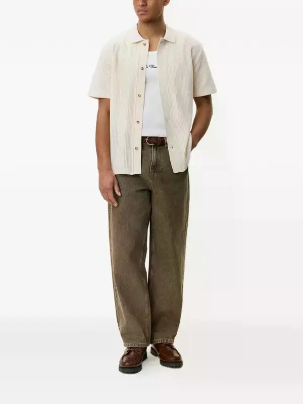 LES DEUX Pointelle Ss Short-sleeve Shirt