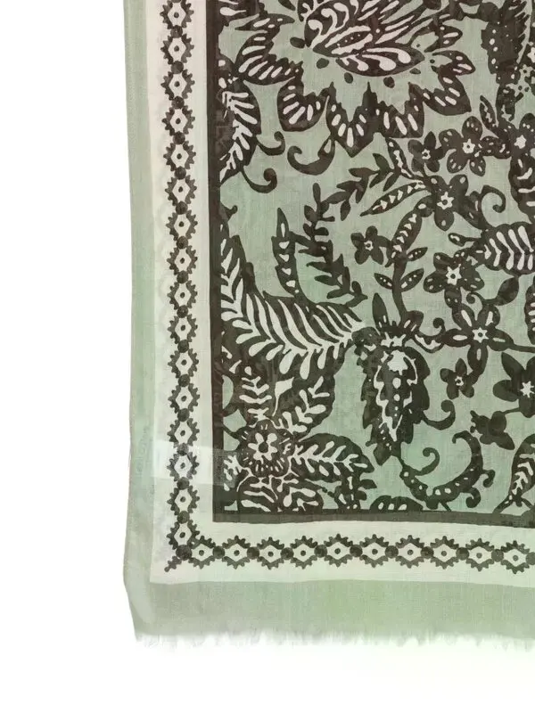 Marc O'polo Floral-print Frayed-edge Scarf