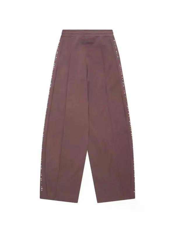 Eckhaus Latta Crystal-embellished Track Pants - Brown
