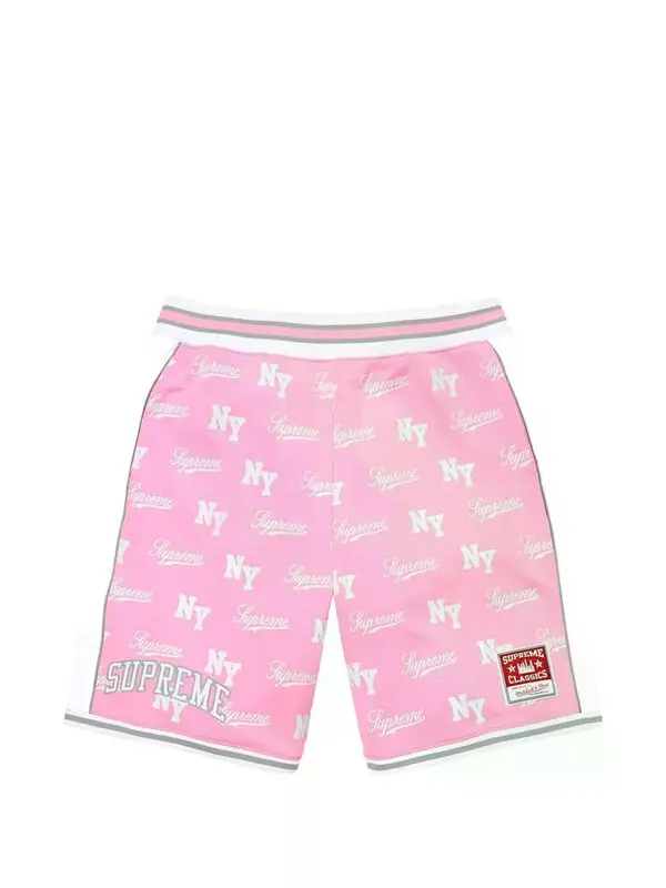 Supreme X Mitchell & Ness® Monogram Basketball Shorts - Pink