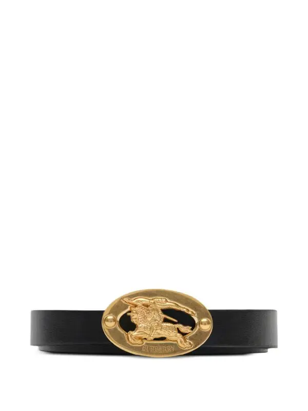 Burberry Reversible Leather Belt With Knight Stamp Detail - Brown