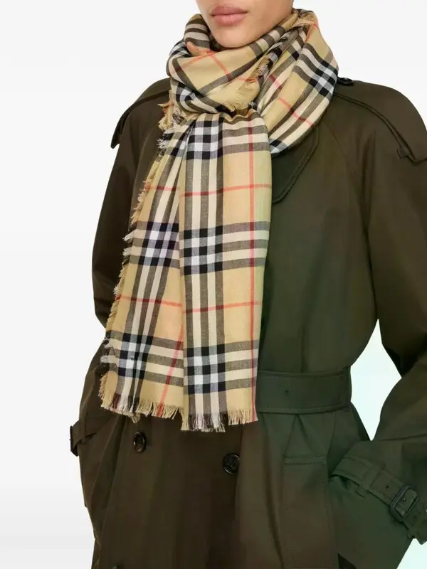 Burberry Check Cashmere-silk Scarf