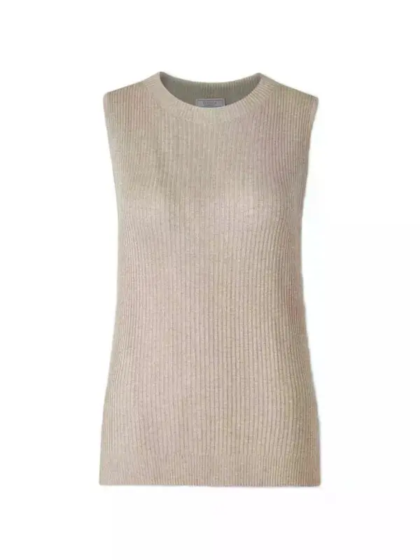 Peserico Ribbed Knit Sleeveless Top
