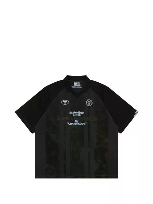 AAPE BY *A BATHING APE Camouflage-print Logo-embroidered T-shirt - Black