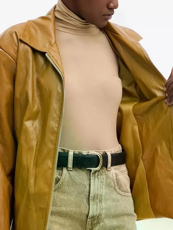 HAVEONE Belted Zip-up Jacket