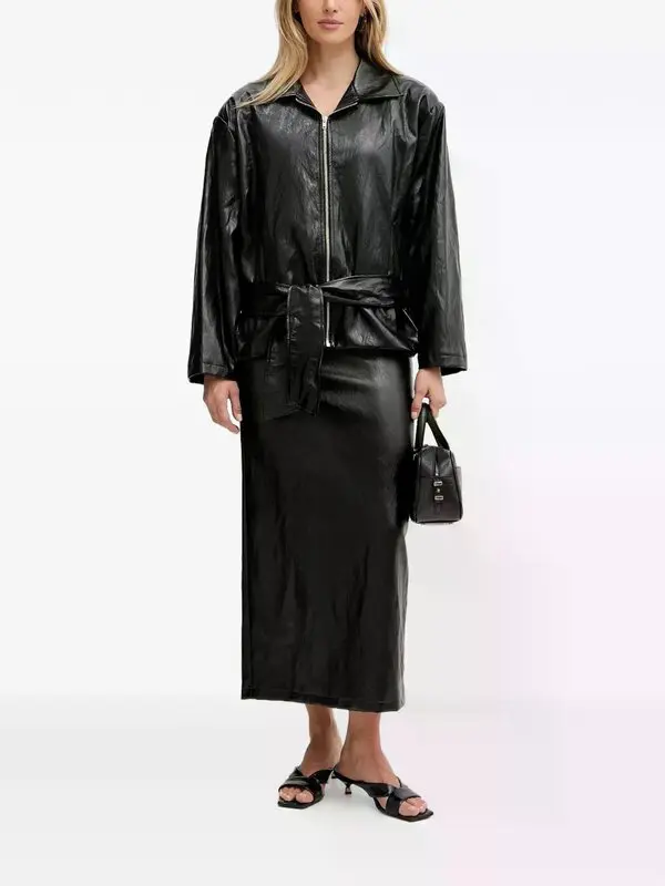 HAVEONE Belted Zip-up Jacket