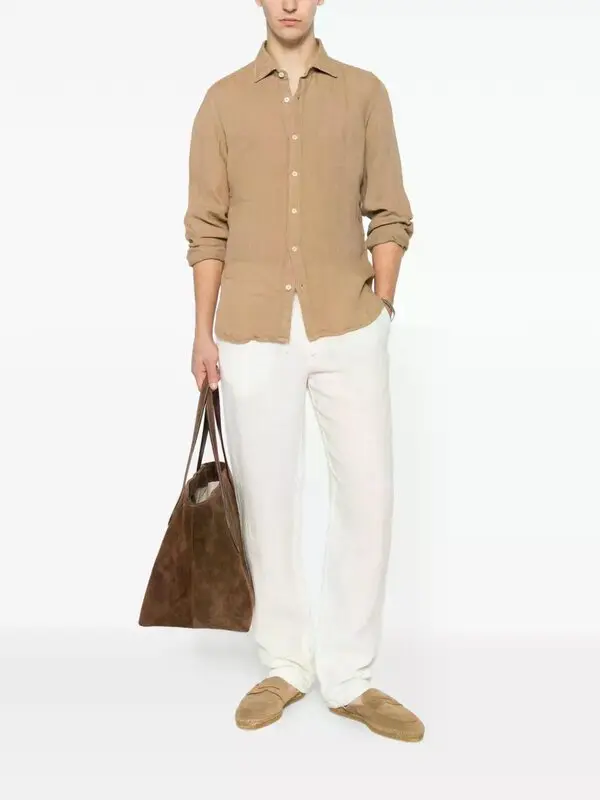 120% Lino Drawstring Waist Trousers