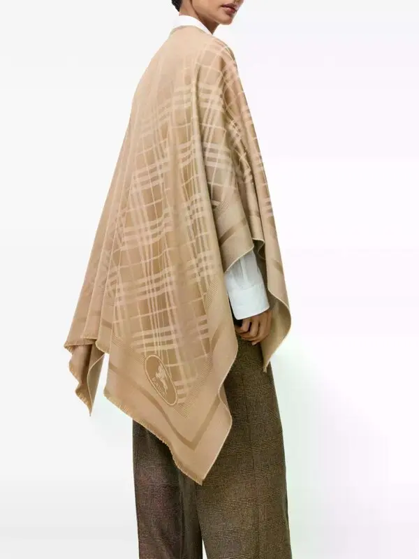 Burberry Check Wool-cashmere Cape