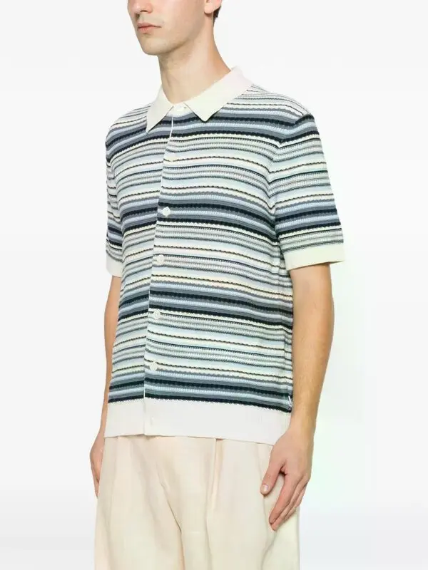 Nn07 Nolan 60019 Striped Knitted Shirt