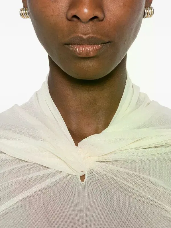 Rick Owens Kairo Ruched Long-sleeve Top