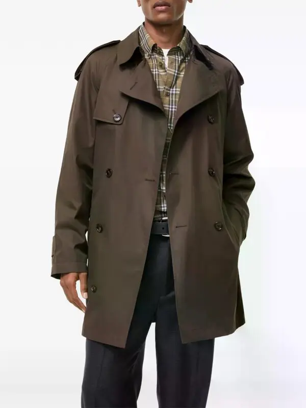 Burberry Mid-length Gabardine Leadenham Trench Coat - Brown