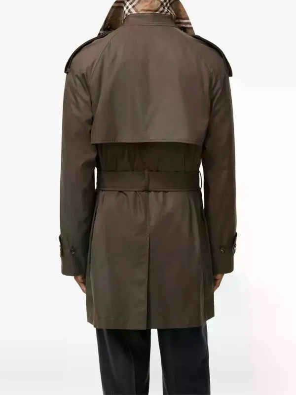 Burberry Mid-length Gabardine Leadenham Trench Coat - Brown