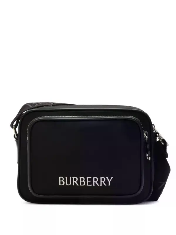 Burberry Nylon Crossbody Bag With Leather Trim - Black