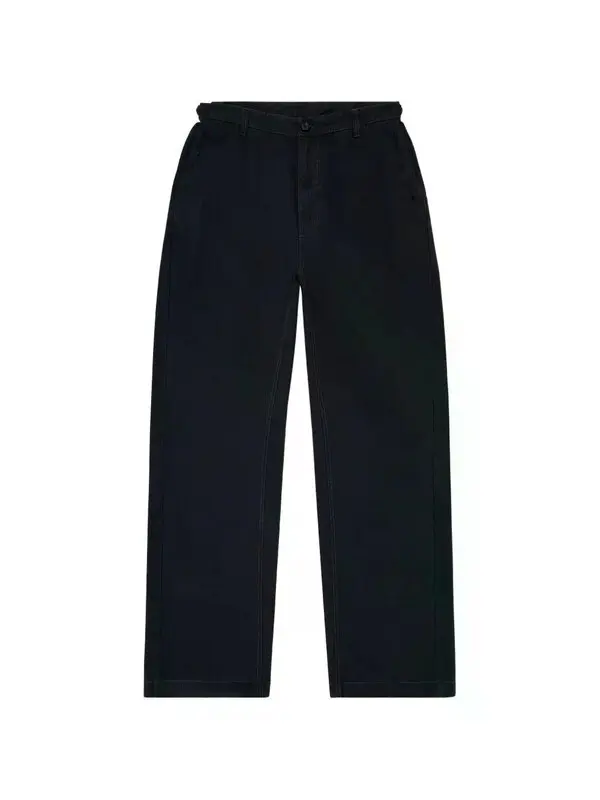 DIESEL® Cotton Wide-leg Trousers - Black