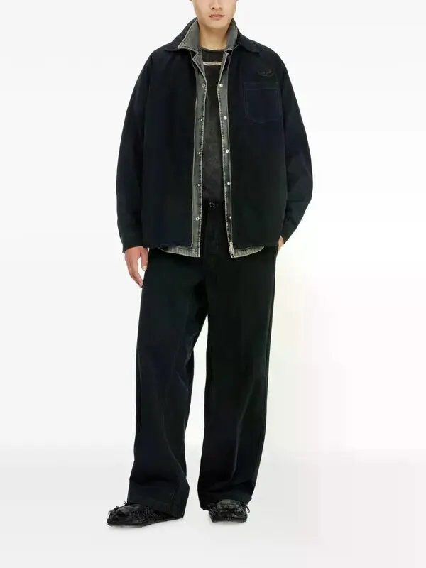 DIESEL® Oval D Logo Zip-up Shirt