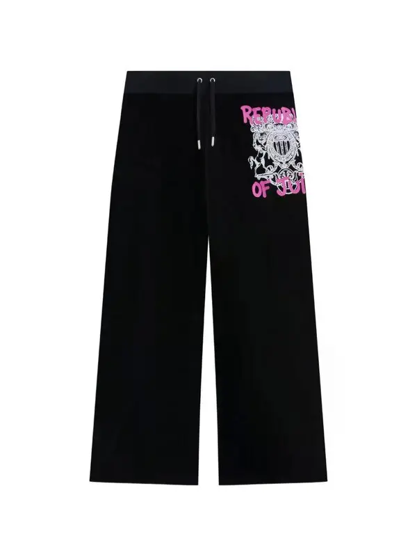Juicy Couture Velour Track Pants - Black