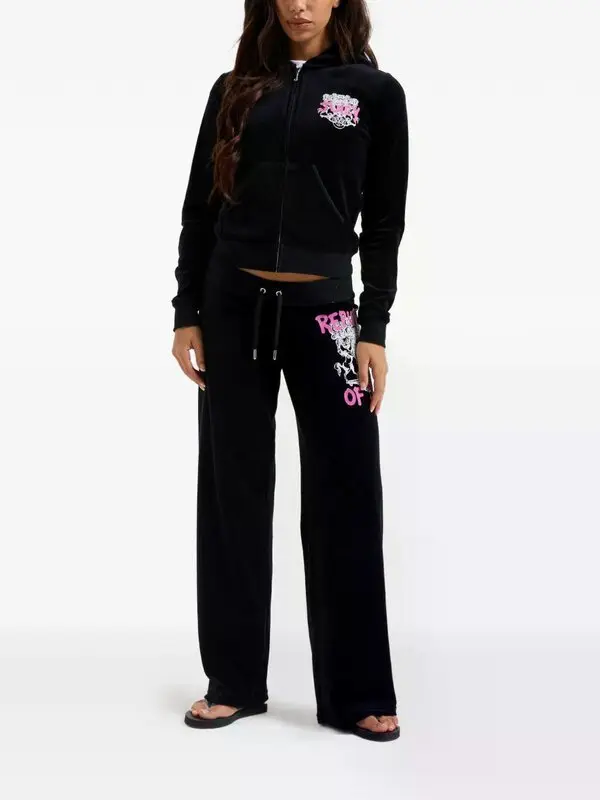 Juicy Couture Velour Track Pants - Black