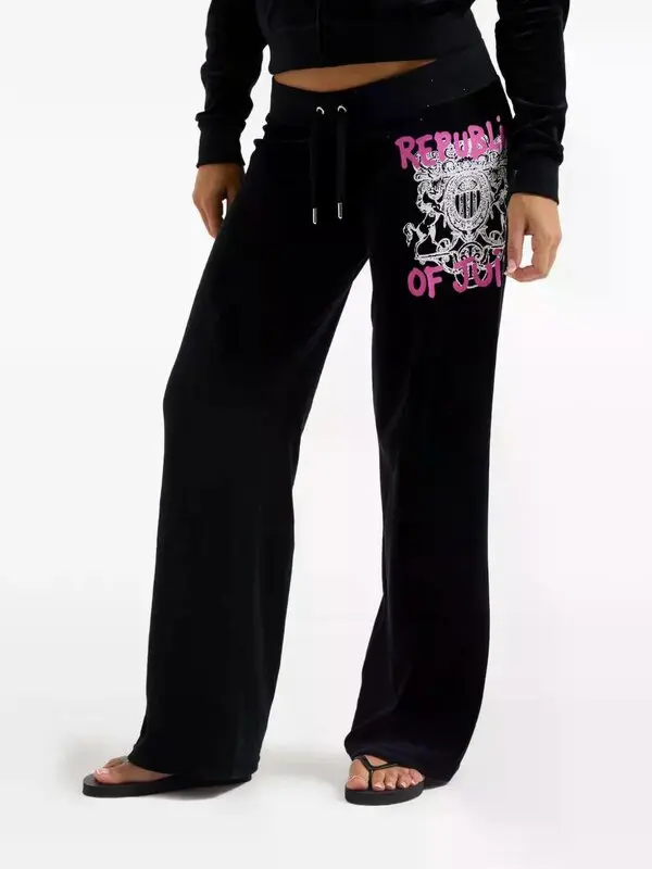 Juicy Couture Velour Track Pants - Black
