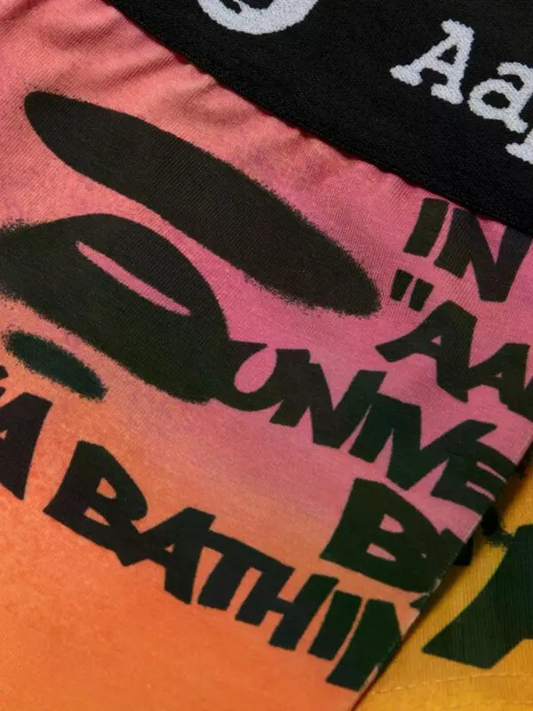 AAPE BY *A BATHING APE Logo-print Graffiti-effect Boxers - Pink