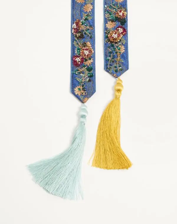 Valentino Garavani Embroidered Viscose Bandeau Scarf
