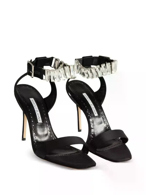 Manolo Blahnik Bayosan Crystal Embellished Sandals