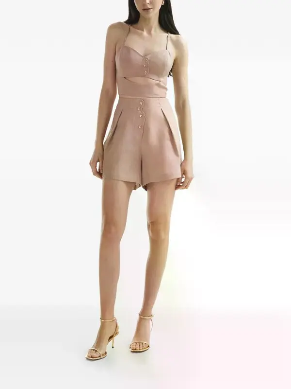 MIA PECULIAR Wave Design Pleated Shorts