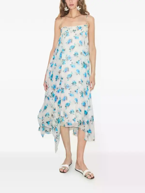 Tory Burch Printed Silk Dress - Neutrals