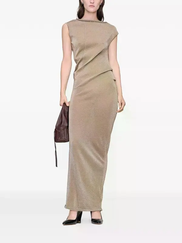 MAISON MARGIELA Shimmer-knit Draped Maxi Dress