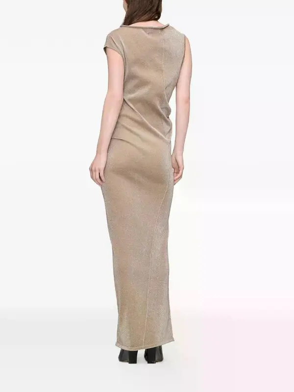 MAISON MARGIELA Shimmer-knit Draped Maxi Dress