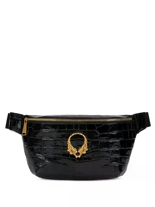 Roberto Cavalli Tiger Plaque Belt Bag - Black