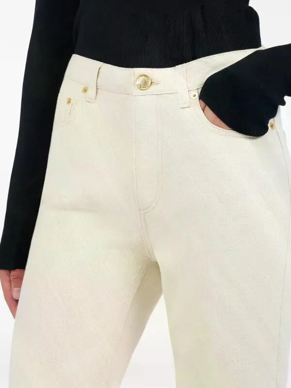 Roberto Cavalli Flared Jeans With Logo Patch