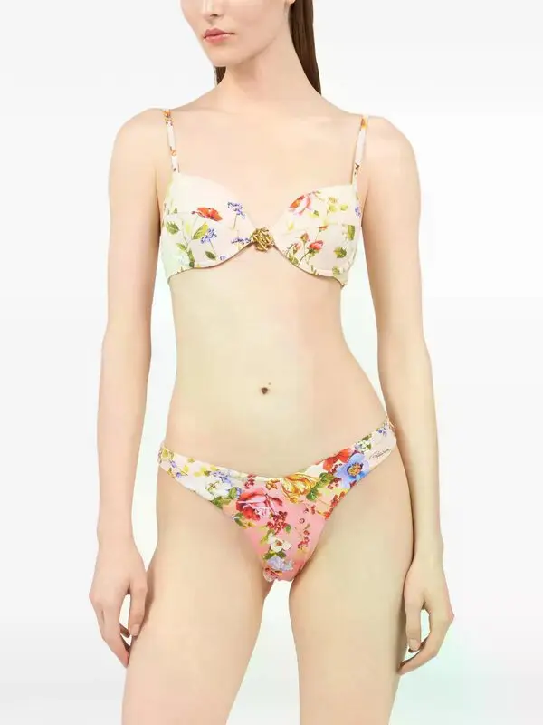 Roberto Cavalli Floral Print Bikini Bottoms